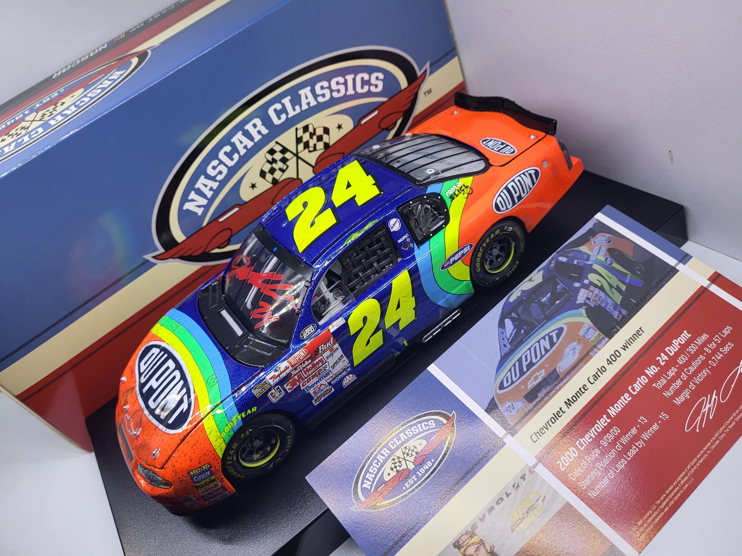 Jeff Gordon Autographed 2000 Richmond Win 1:24 | CL RACING COLLECTIBLES