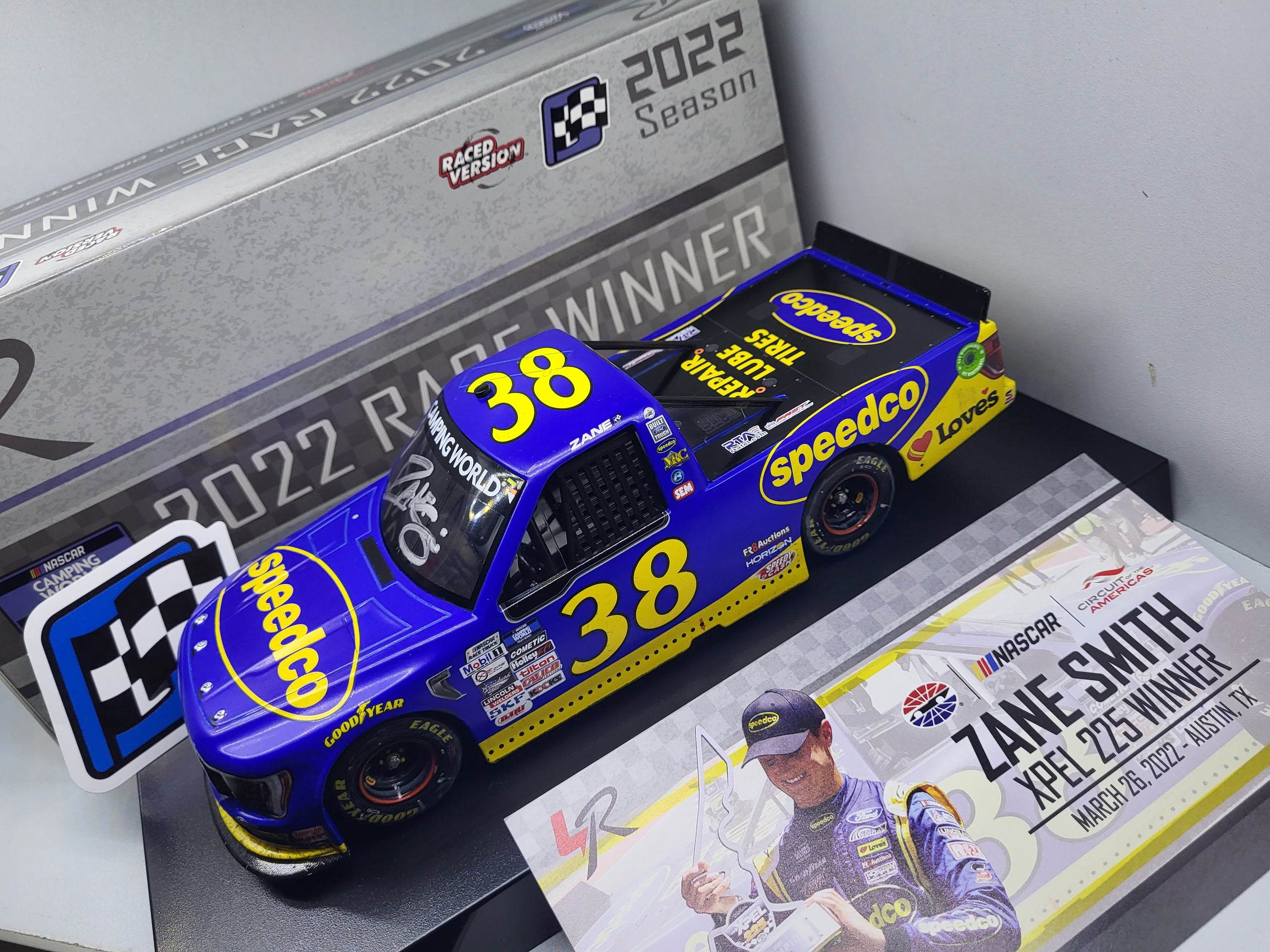 Zane Smith Autographed 2022 COTA Win 1:24 | CL RACING COLLECTIBLES