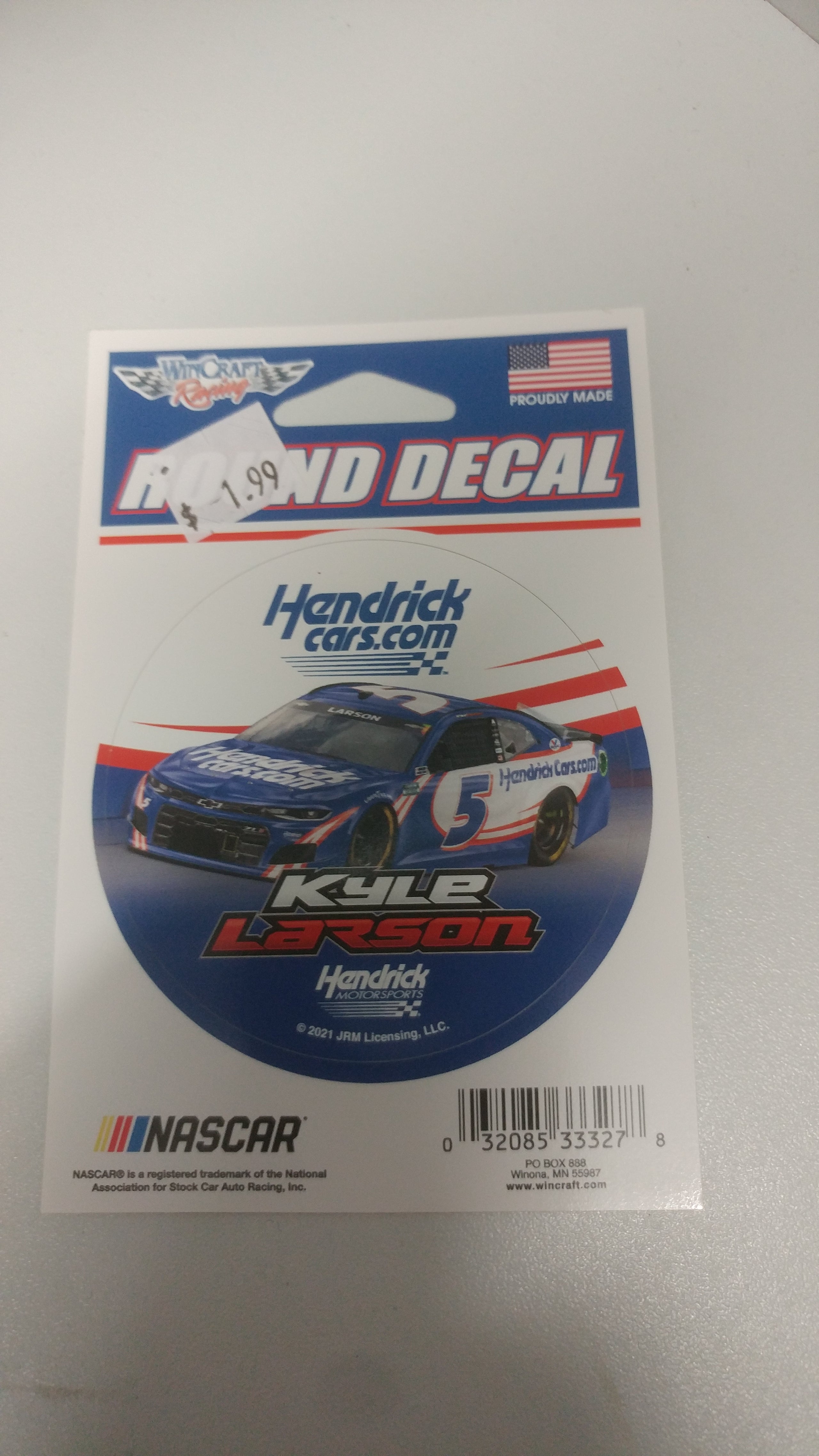 Kyle Larson Round Decal | CL RACING COLLECTIBLES